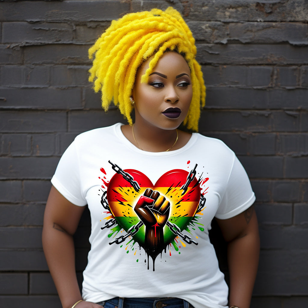 Black History Heart Fist DTF Transfer – dtftransfers247