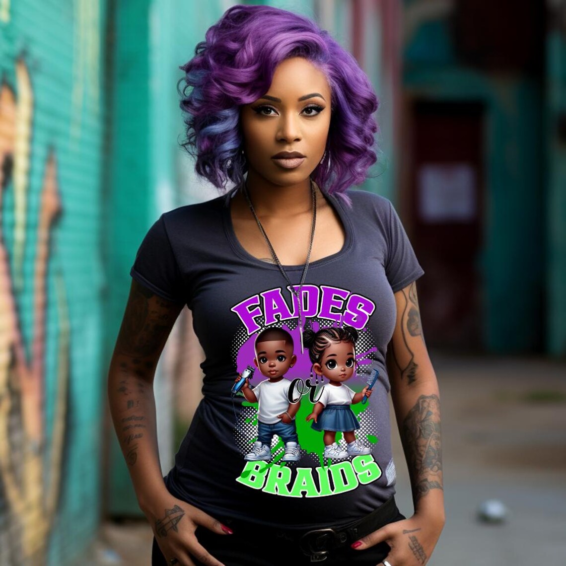 Fades or Braids Gender Reveal DTF Transfer – dtftransfers247