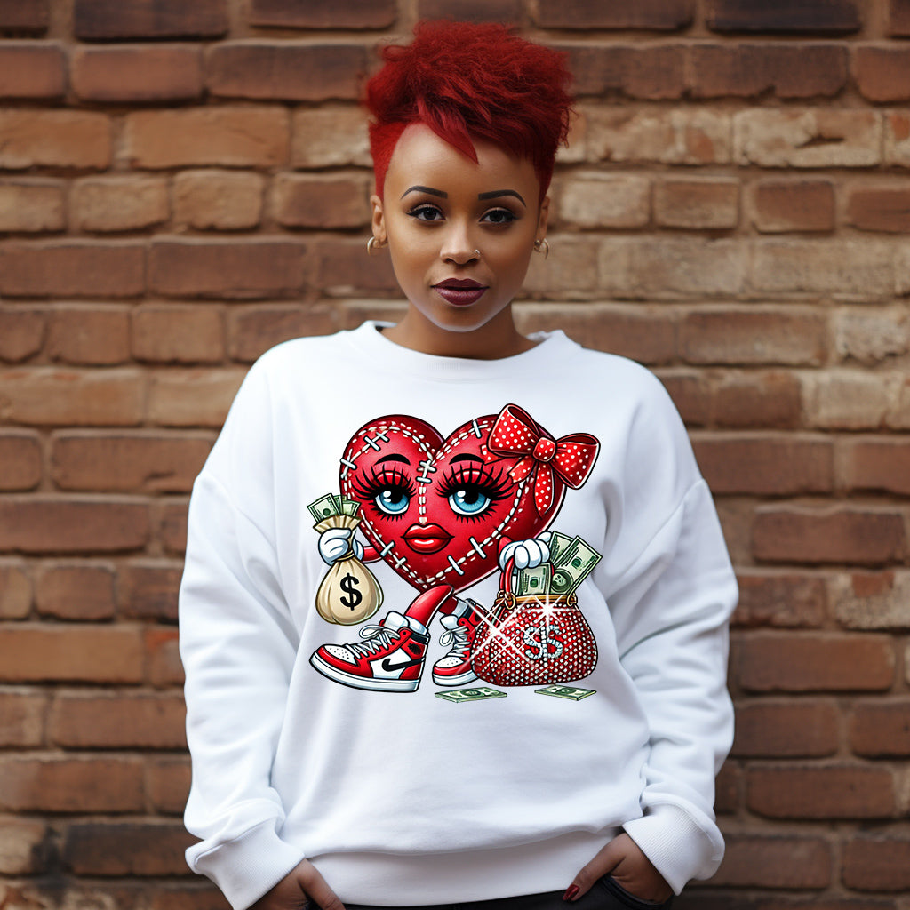 Heart Bag of Money DTF Transfer – dtftransfers247