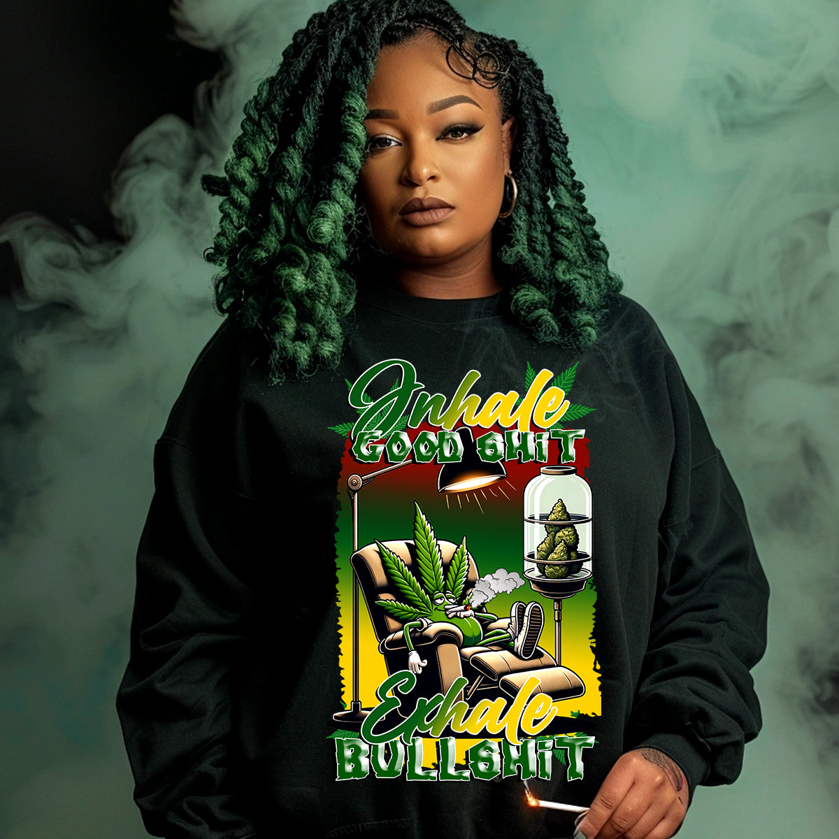 Inhale Good Exhale Bull DTF Transfer – dtftransfers247