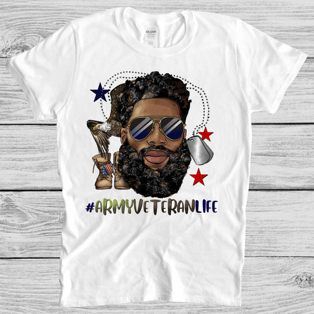 #ArmyVeteranLife Black Man DTF Transfer – dtftransfers247