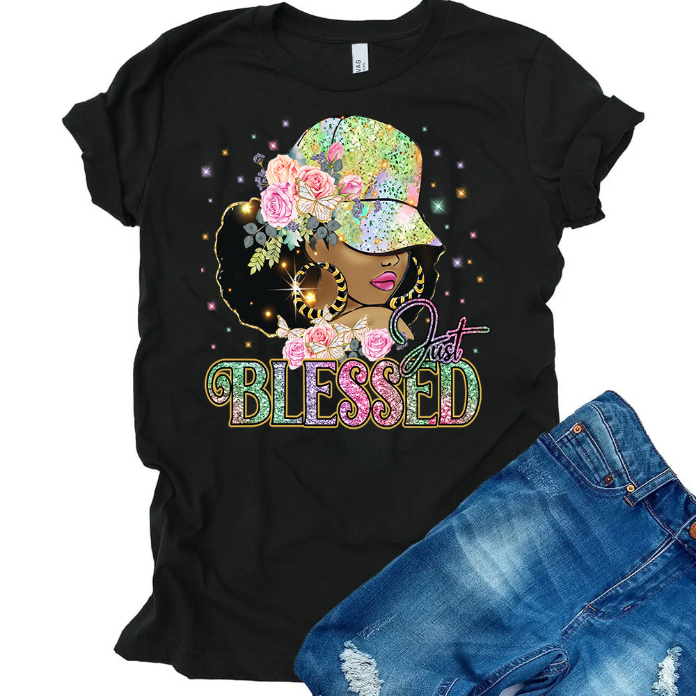 Just Blessed Hat Girl DTF Transfer – dtftransfers247
