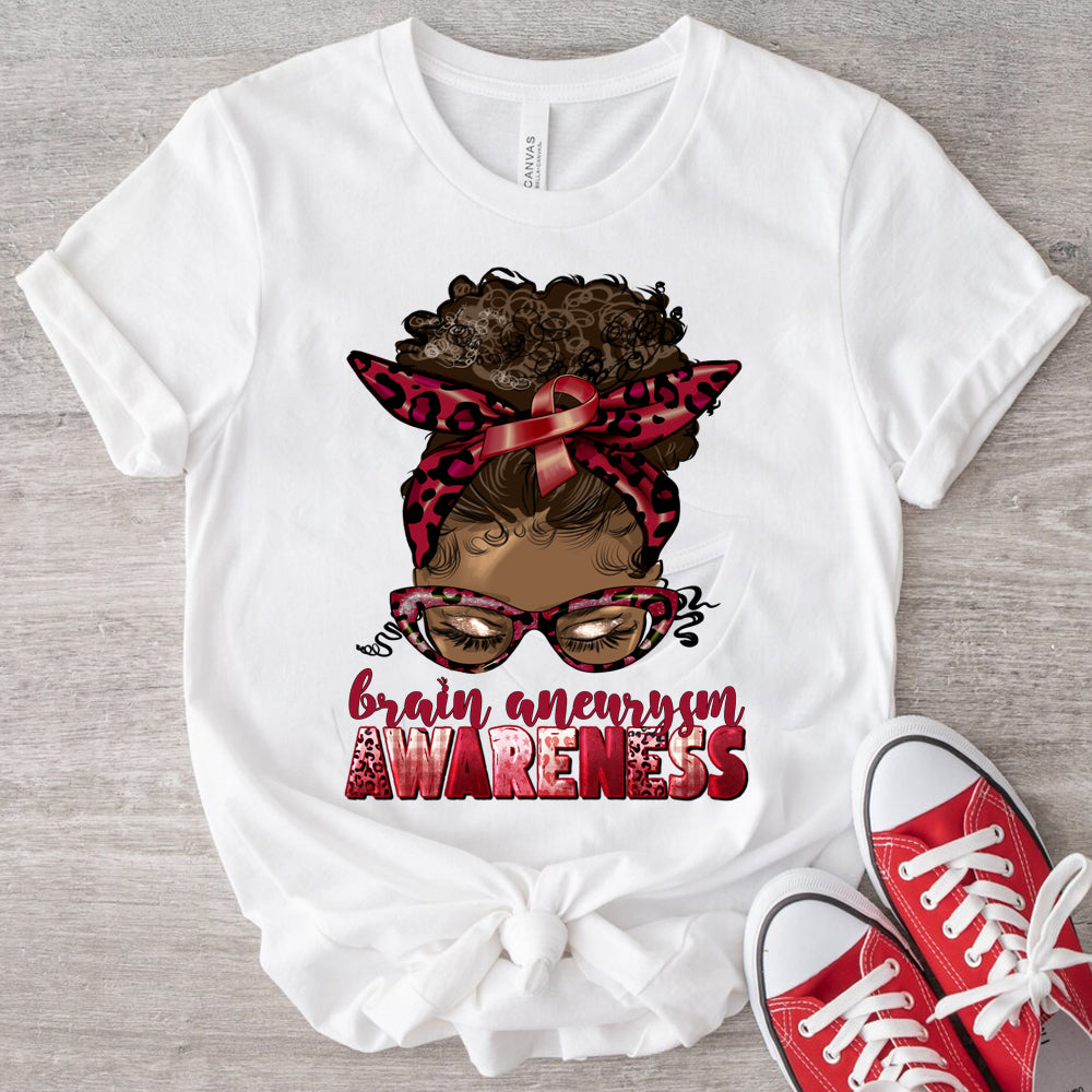 Brain Aneurysm Awareness Afro Bun DTF Transfer – dtftransfers247