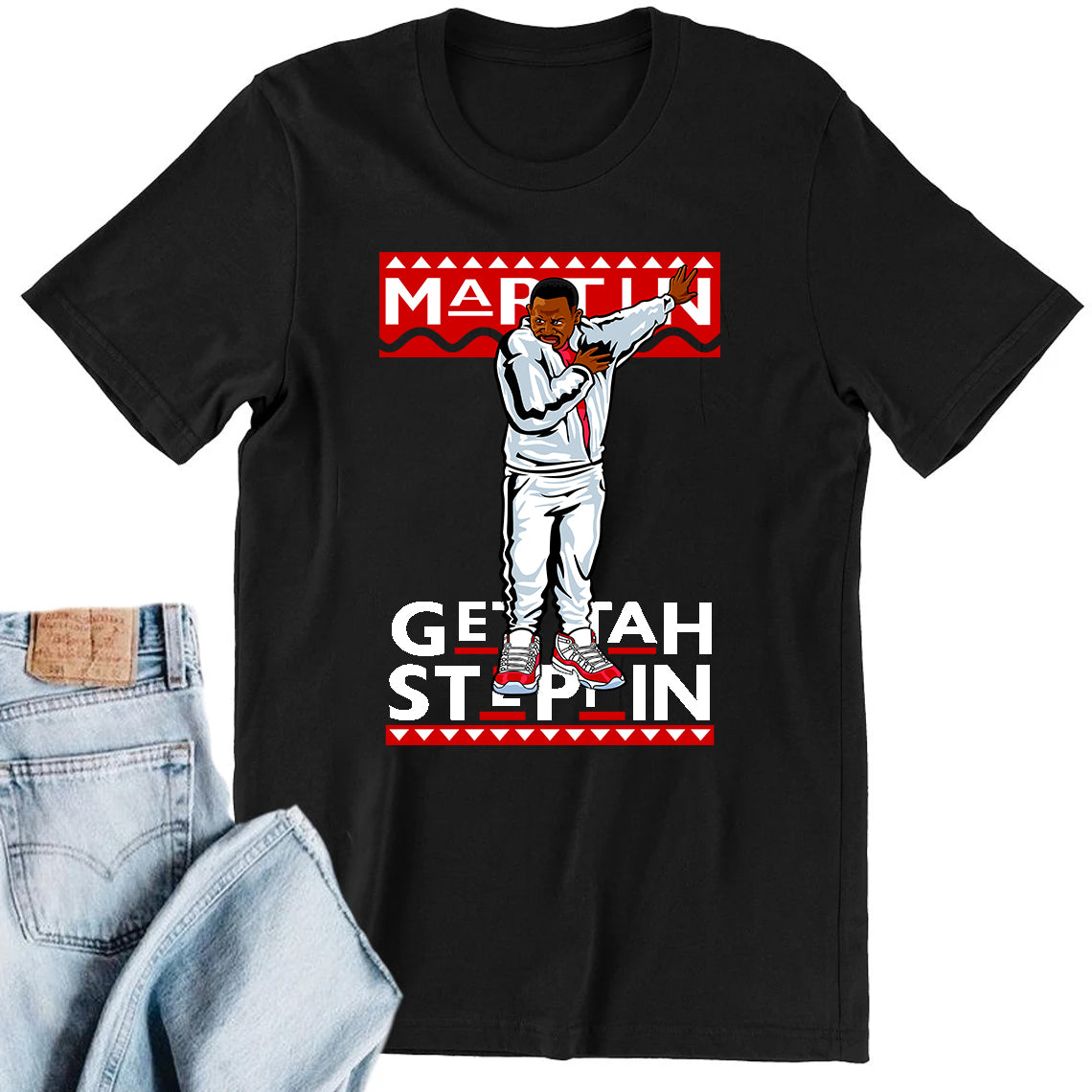 Get Tah Steppin Hold Chest DTF Transfer - red – dtftransfers247