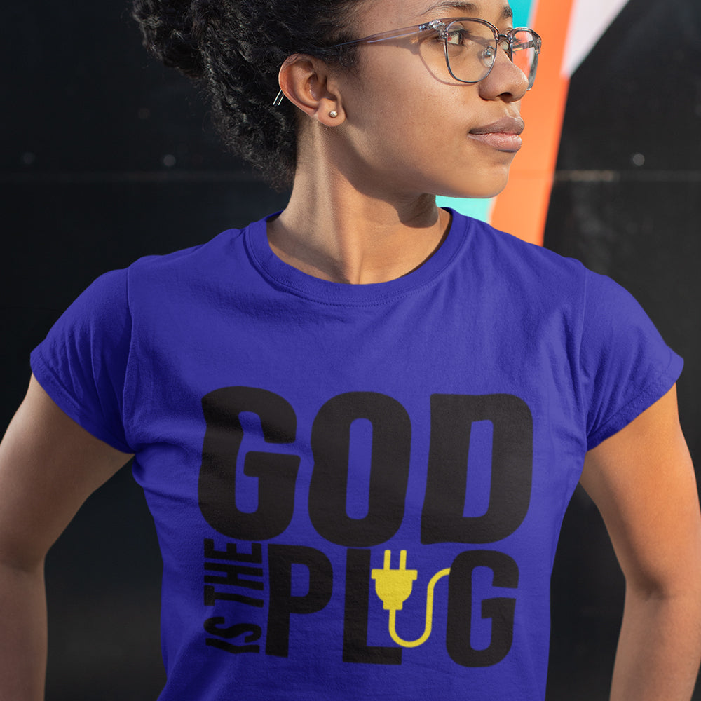 God Is the Plug DTF Transfer - black – dtftransfers247