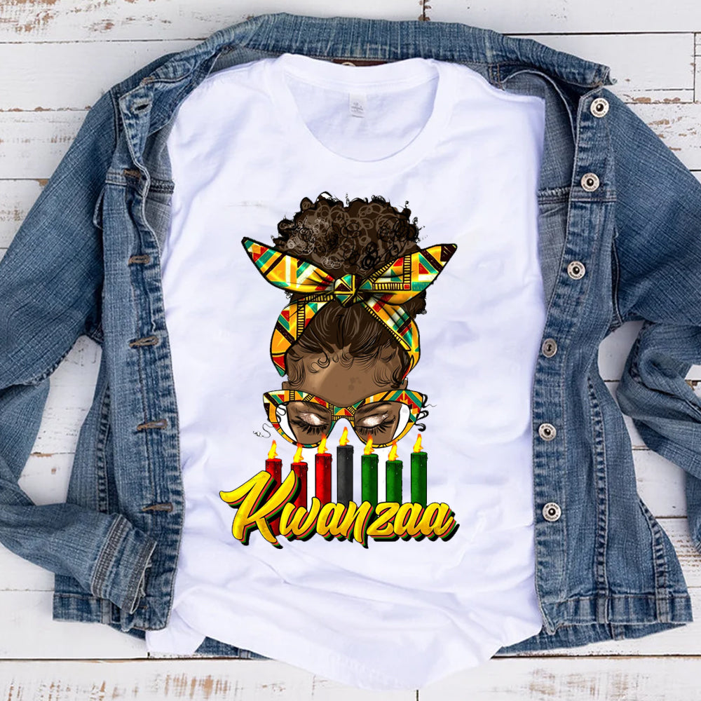 Kwanzaa Messy Bun DTF Transfer – dtftransfers247